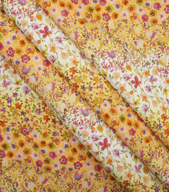 Orange Floral Striped Quilt Cotton Fabric By Keepsake Calico Joann