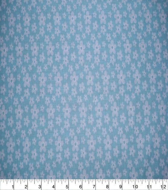 Teal Ditsy Floral Quilt Cotton Fabric By Quilters Showcase Joann