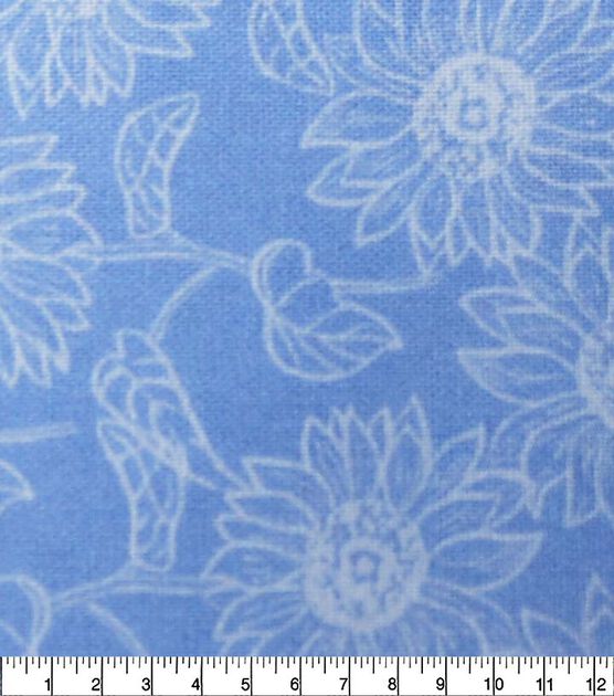 18 X 21 Vines On Blue Quilt Cotton Fabric Quarter By Keepsake Calico