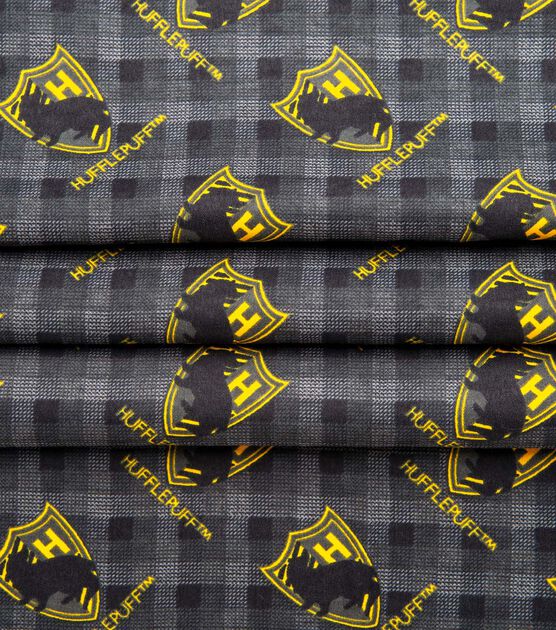 Harry Potter Hufflepuff Plaid Patch Flannel Fabric Joann