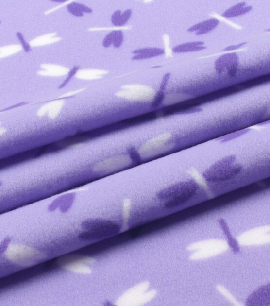 Dragonflies On Purple Craft Fleece Fabric By Happy Value Joann