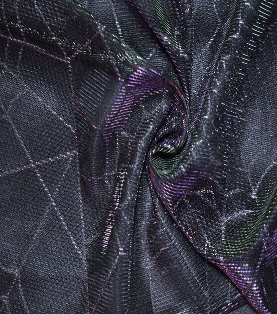 The Witching Hour Flat Cosmic Spiderweb Green Purple Fabric Joann