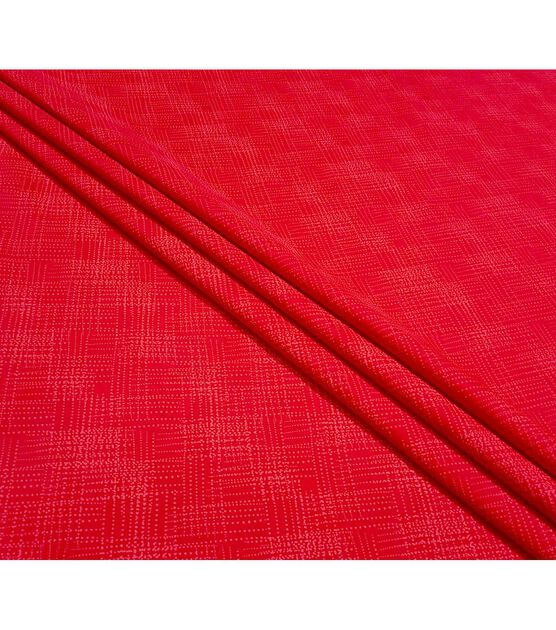 Red Textured Crosshatch Blender Cotton Fabric By Keepsake Calico Joann