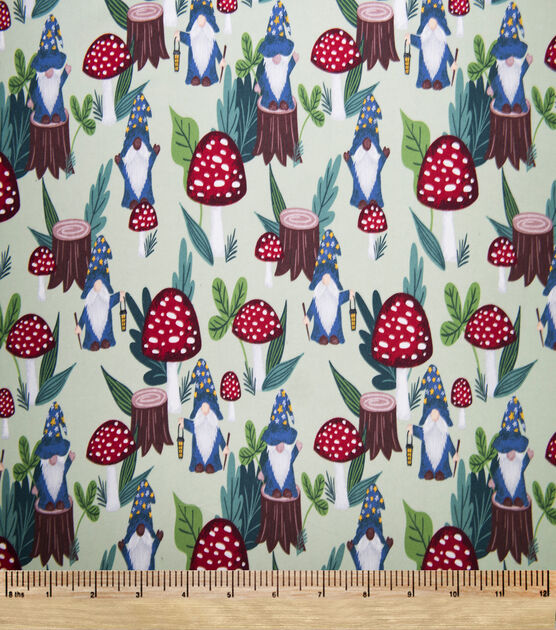 Super Snuggle Gnome And Mushrooms Flannel Fabric Joann