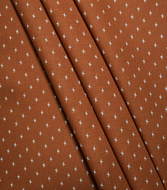 Orange Geometric Cotton Fabric Joann