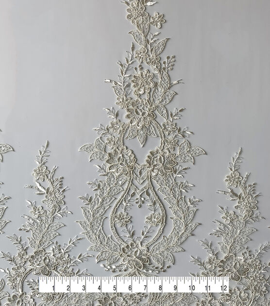 Bridal Mesh Sequin Fabric Floral Embroidery Joann