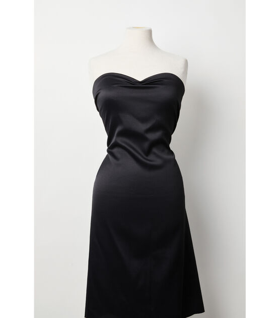Badgley Mischka Black Stretch Crepe Satin Fabric Joann