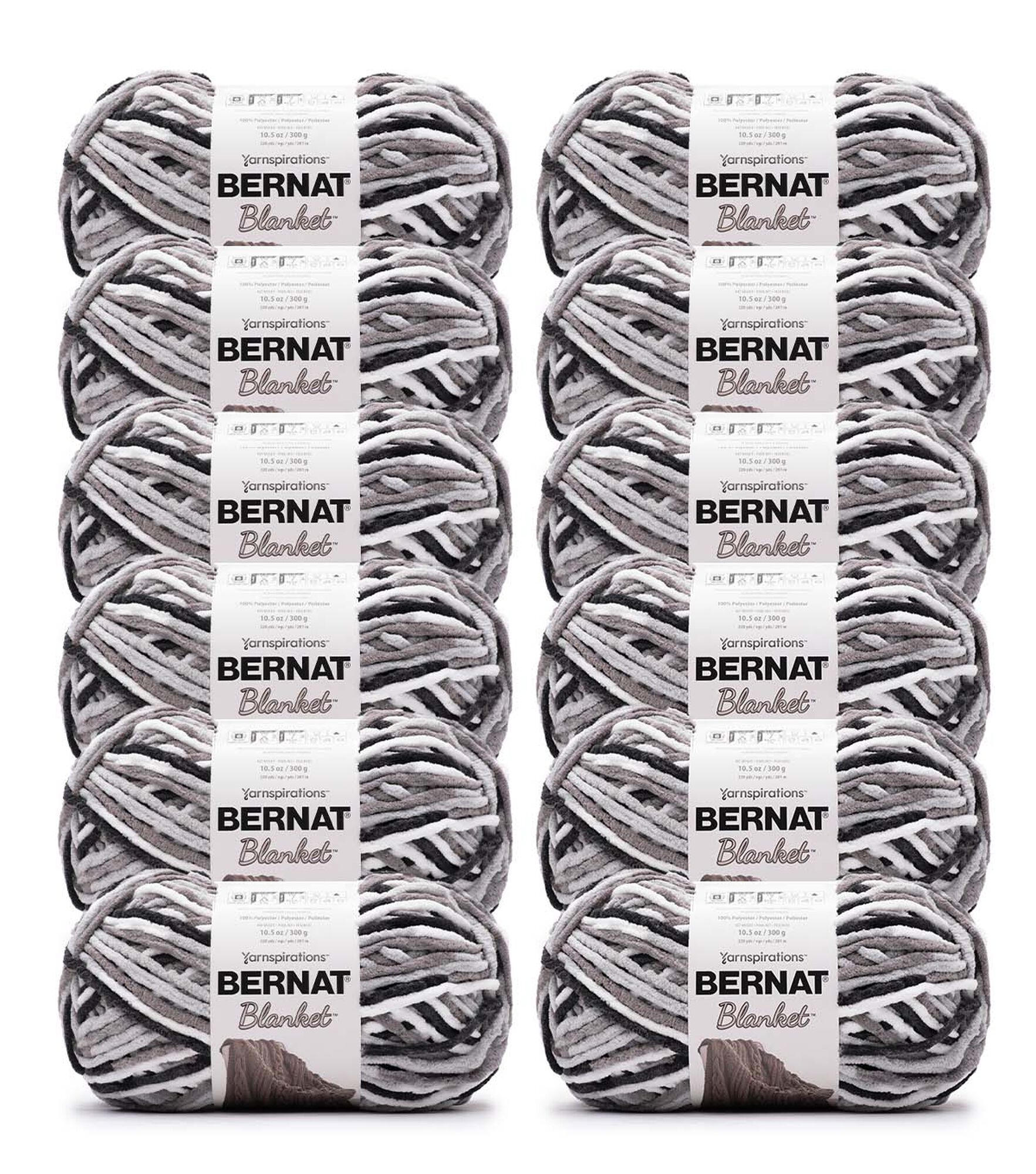 Bernat Blanket 220yds Super Bulky Polyester Yarn 12 Bundle Joann