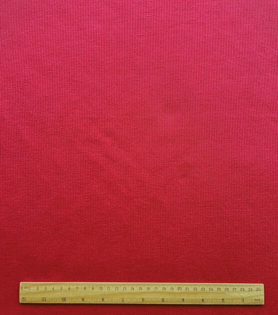 Red Solid Rib Knit Fabric Joann