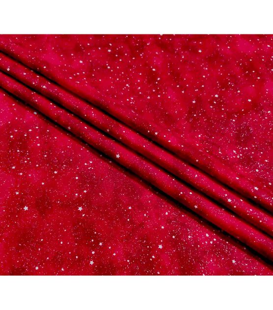 Red Snow Blender Christmas Glitter Cotton Fabric Joann