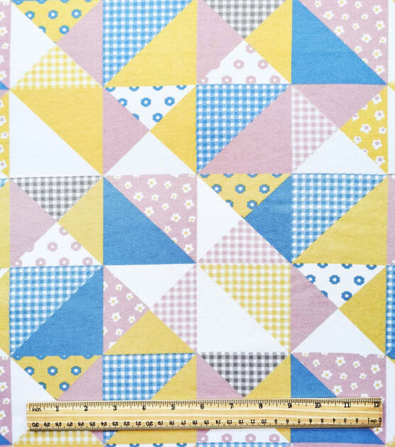 Blue And Yellow Patchwork Nursery Flannel Fabric Joann
