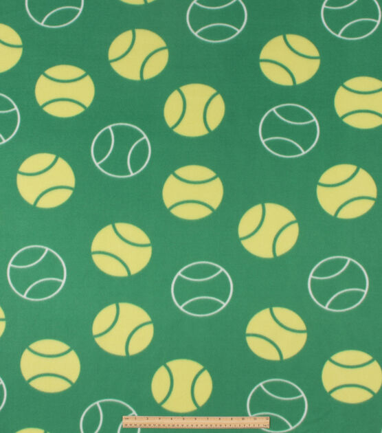 48 Wide Tennis Ball On Green No Sew Fleece Blanket By Happy Value Joann