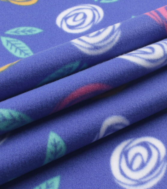 Roses On Blue Blizzard Fleece Fabric Joann