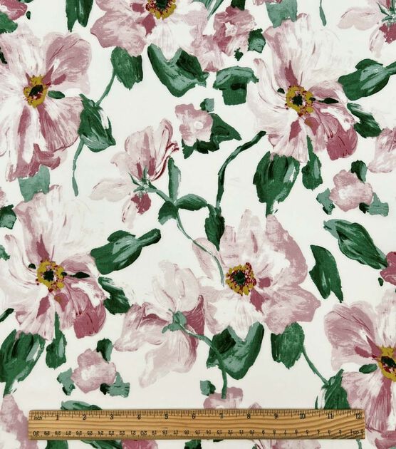 Floral On Cream Smocked Rayon Challis Fabric Joann