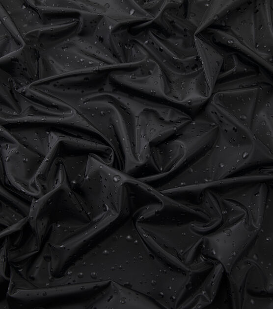 Yaya Han Black Stretch Liquid Droplets Faux Leather Fabric Joann