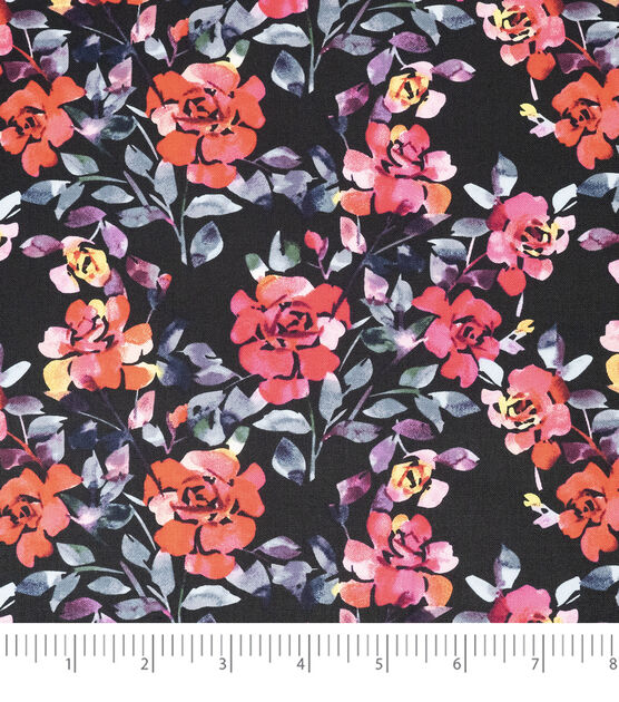 Singer 18 X 21 Red Romantic Roses Cotton Fabric Quarter Bundle 5pc