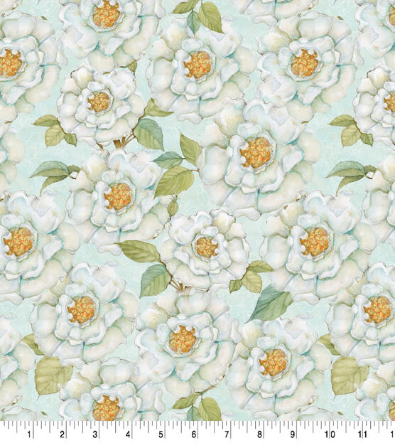 Susan Winget White Camellias Premium Cotton Fabric Joann