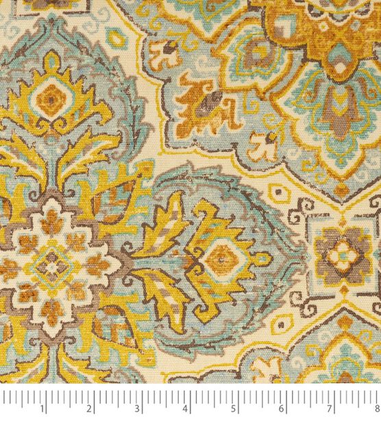 Stitch And Sparkle Coral Medallion Duck Cotton Canvas Fabric Joann