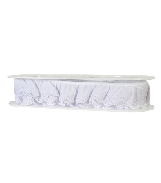 Simplicity Swiss Eyelet Trim White Joann