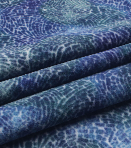 Blue Abstract Swirl Anti Pill Plush Fleece Fabric Joann