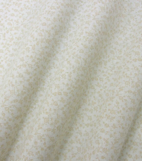 Tan Floral Vines Quilt Cotton Fabric By Quilters Showcase Joann