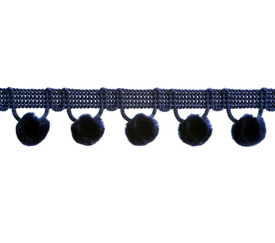 Simplicity Ball Fringe Trim 113 Navy Joann