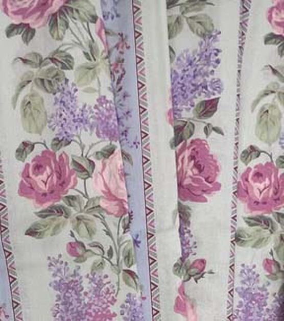 Fabric Traditions Floral Stripes On White Premium Cotton Fabric Joann