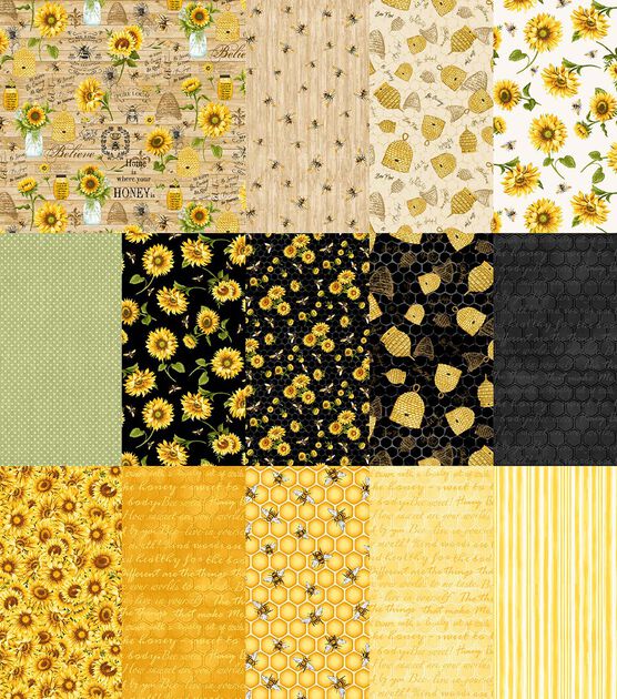 25 Bee Kind Cotton Fabric Strips 40pc Joann