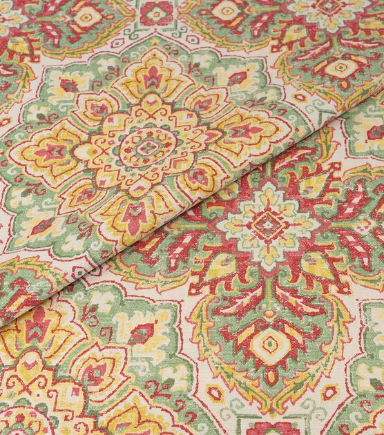 Stitch And Sparkle Coral Medallion Duck Cotton Canvas Fabric Joann