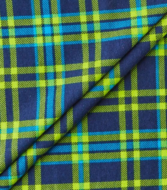 Eddie Bauer Navy And Green Plaid Flannel Prints Fabric Joann