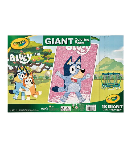 Crayola 18 Sheet 12 X 18 Bluey Giant Coloring Pages Joann