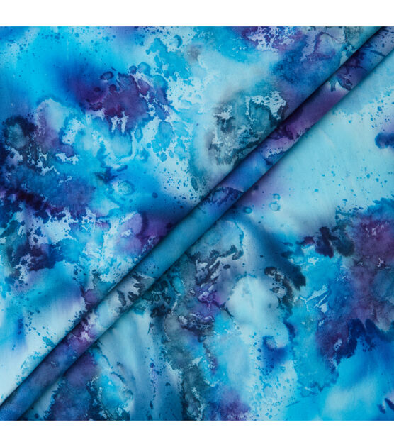 Oil Spill Blue Blender Batik Cotton Fabric Joann