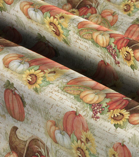 Susan Winget Pumpkins And Cornucopia Fall Cotton Fabric Joann
