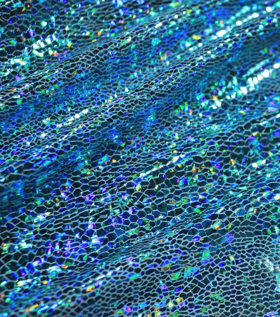 The Witching Hour Hologram Foil Mini Scale Aqua Halloween Fabric Joann