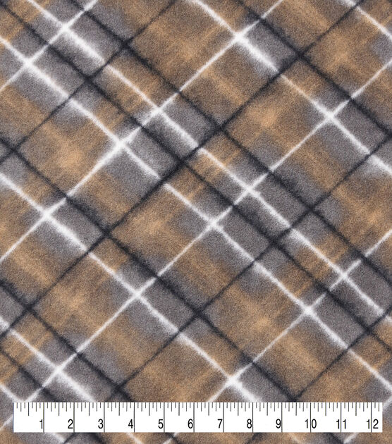 Sketch Plaid Anti Pill Fleece Fabric Joann