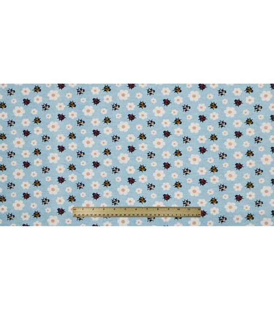 Ladybugs And Daisies On Blue Super Snuggle Flannel Fabric Joann