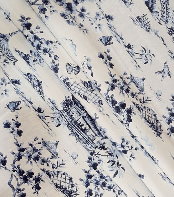 Ornate Bridge On White Cotton Canvas Fabric Joann
