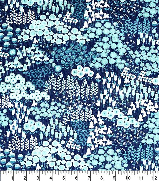 18 X 21 Teal Floral Cotton Fabric Quarter 1pc By Keepsake Calico Joann