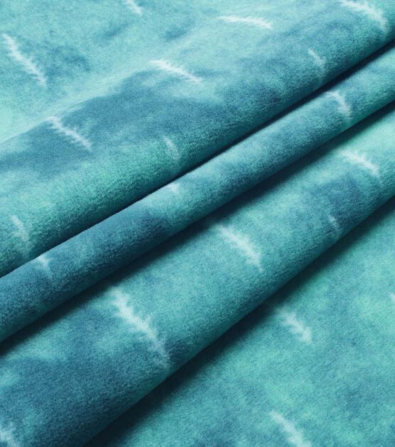 Teal Tie Dye Anti Pill Plush Fleece Fabric Joann