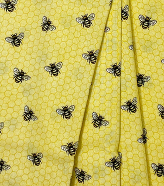 Yellow Bees On Honeycomb Cotton Fabric By Keepsake Calico Joann