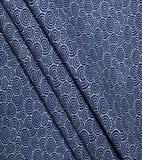 Swirls On Navy Cotton Fabric By Quilters Showcase Joann