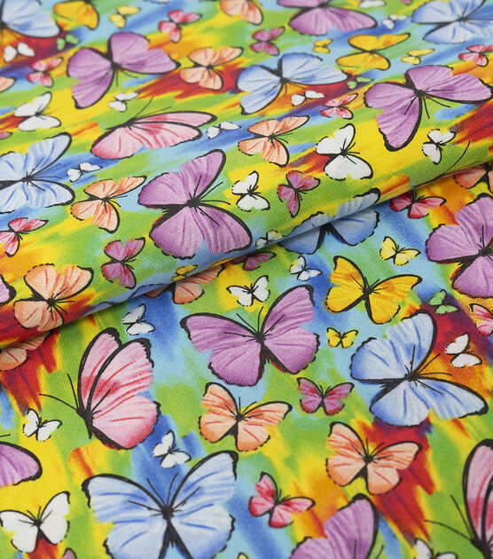 Multicolor Butterflies Novelty Cotton Fabric Joann