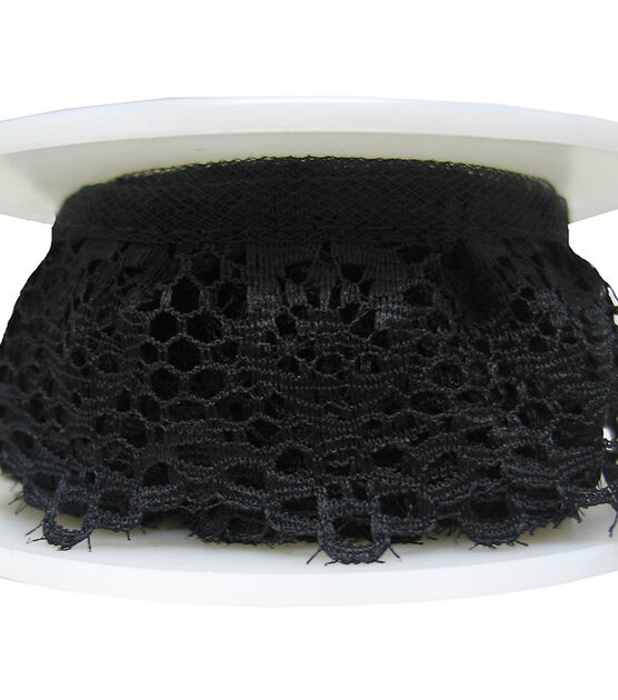 Black Single Daisy Lace Trim Joann