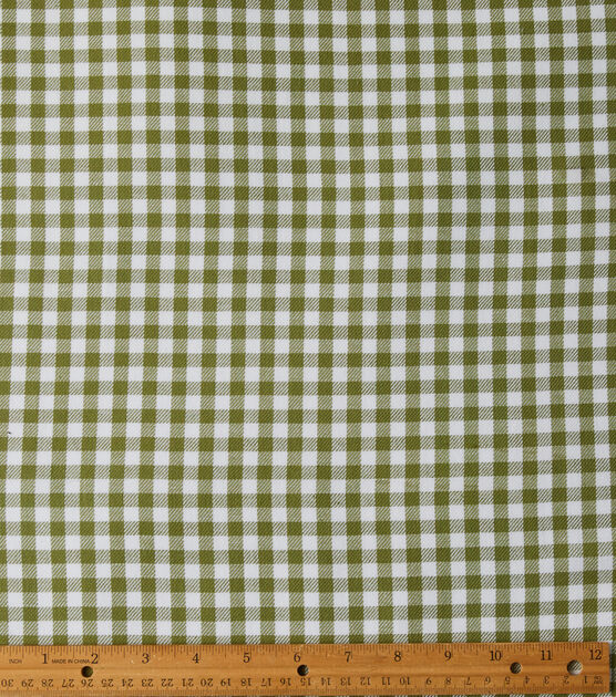 Eddie Bauer Green Yarn Dyed Checkered Cotton Fabric Joann