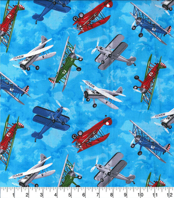 Fabric Traditions Tossed Airplanes Novelty Cotton Fabric Joann