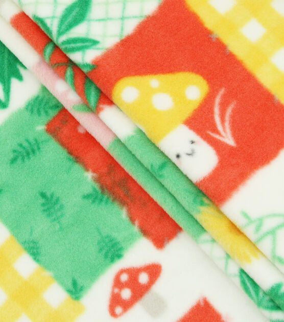 Red Spring Patchwork Anti Pill Plush Fleece Fabric By Pop Joann