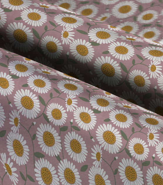 Dusty Rose Daisy Nursery Cotton Fabric Joann