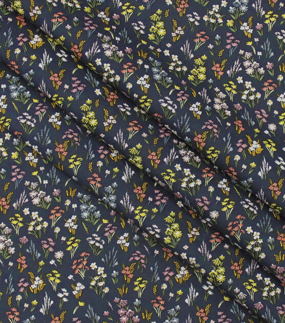 Flowers On Black Keepsake Fabric Quilt Cotton Fabric By Keepsake Calico