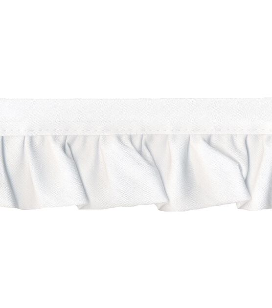 Simplicity 2in White Quilt Binding Ruffled Trim Joann