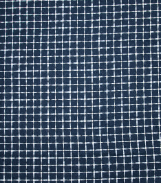 Super Snuggle Navy Windowpane Plaid Flannel Fabric Joann